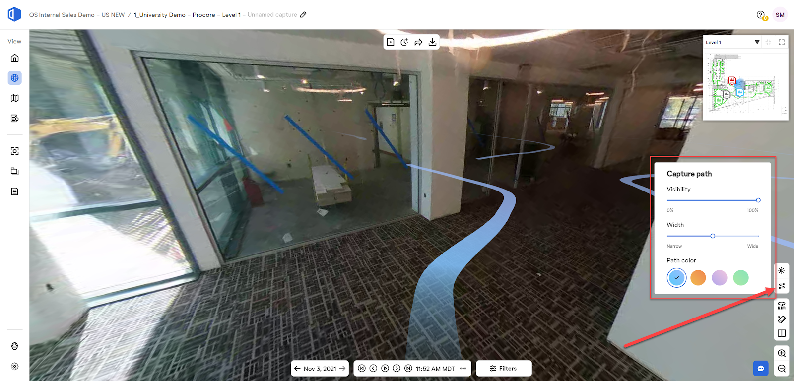 Viewing OpenSpace Captures - Capture Paths – OpenSpace Help Center