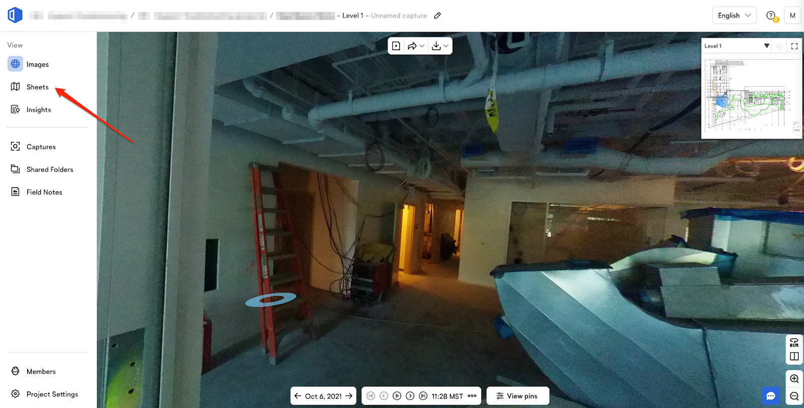 Viewing your Captures - Sheet View – OpenSpace Help Center