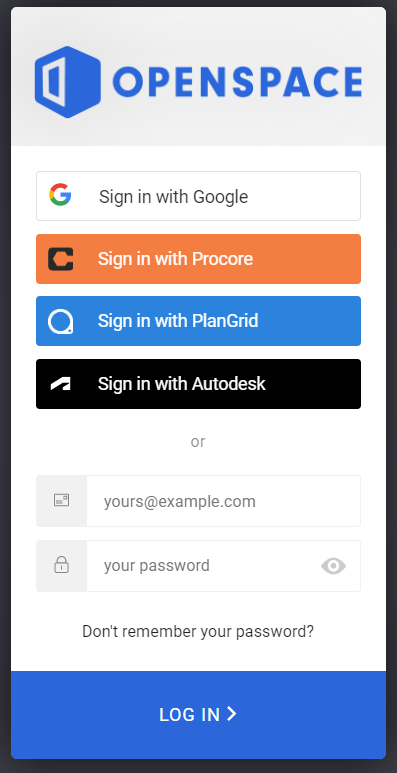 Sign in with Procore (SSO) – OpenSpace Help Center