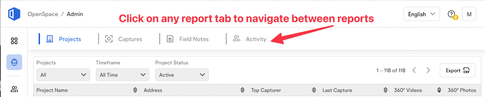Admin Reporting – OpenSpace Help Center