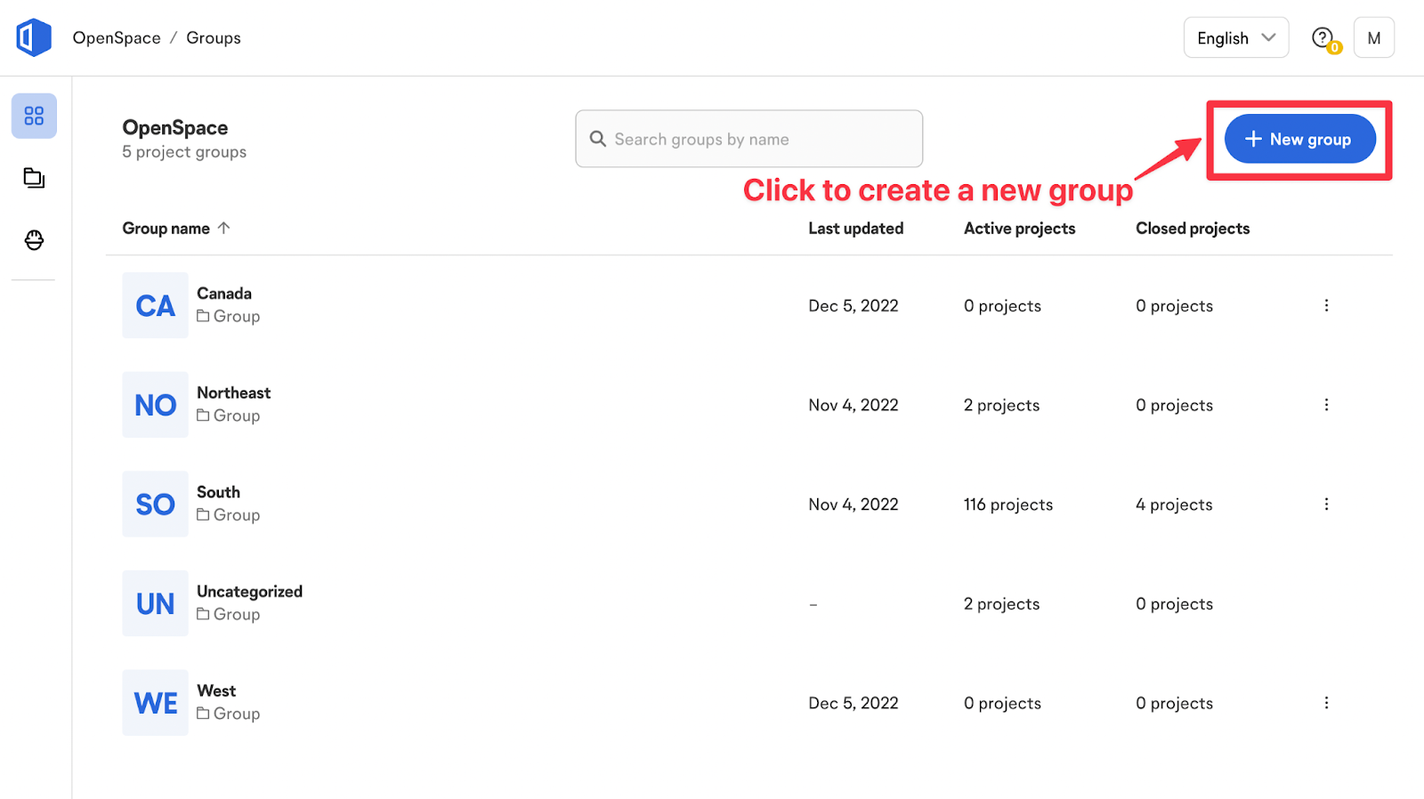 Getting Started with Project Groups – OpenSpace Help Center