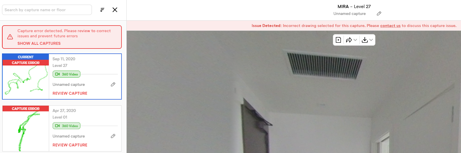 Capture Errors – OpenSpace Help Center
