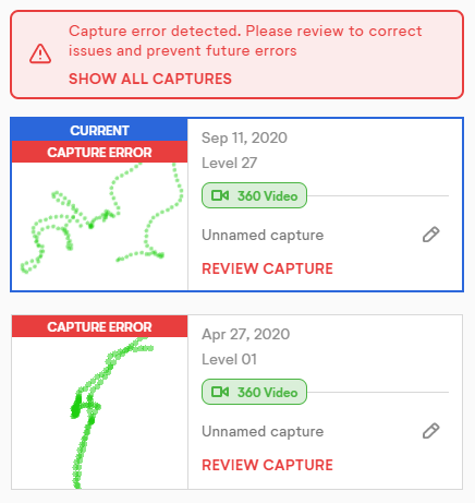 Capture Errors – OpenSpace Help Center