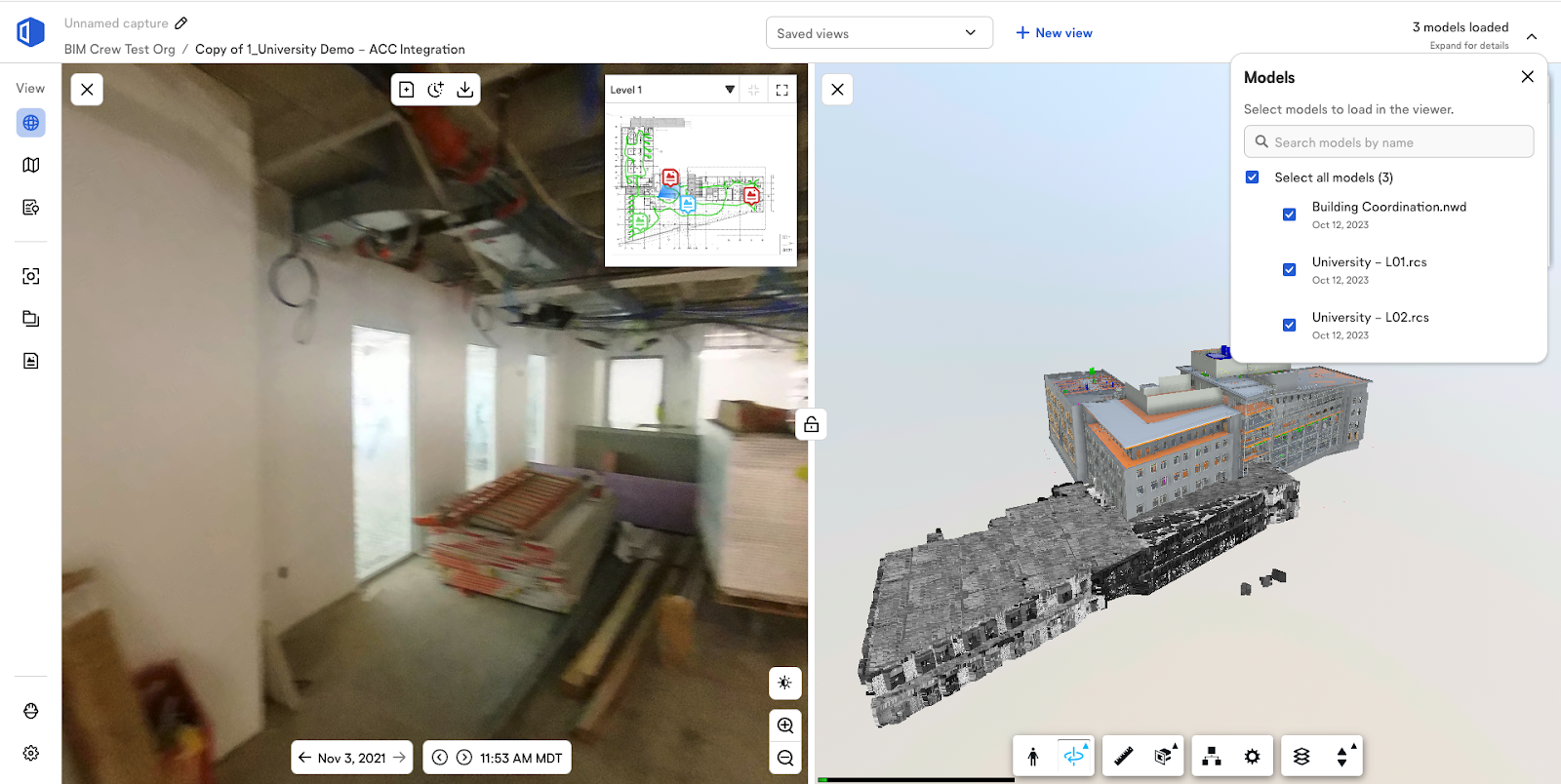 Point Clouds in BIM Compare – OpenSpace-Hilfezentrum
