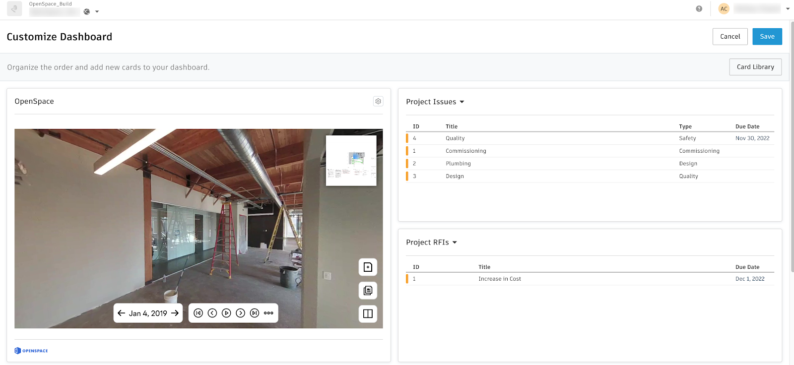 Autodesk Construction Cloud (ACC) Build - パートナーカード統合 – OpenSpace ヘルプセンター