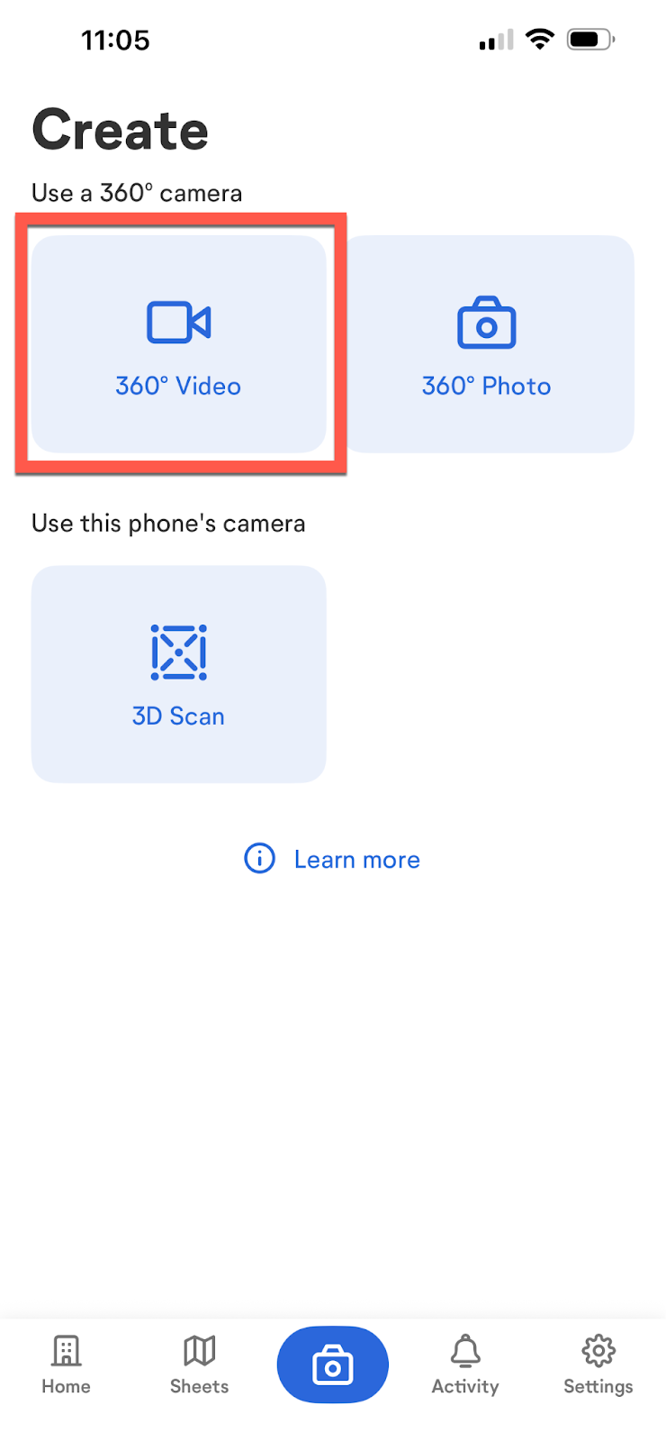 Taking a capture: 360 Video – OpenSpace Help Center