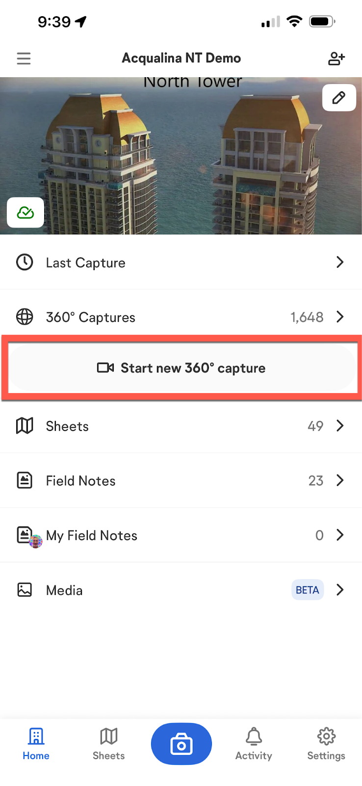 Taking a capture: 360 Video – OpenSpace Help Center