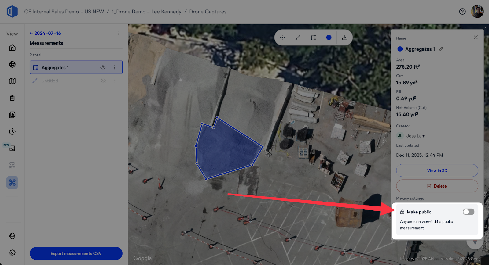 Creating Measurements in OpenSpace Air – OpenSpace Help Center